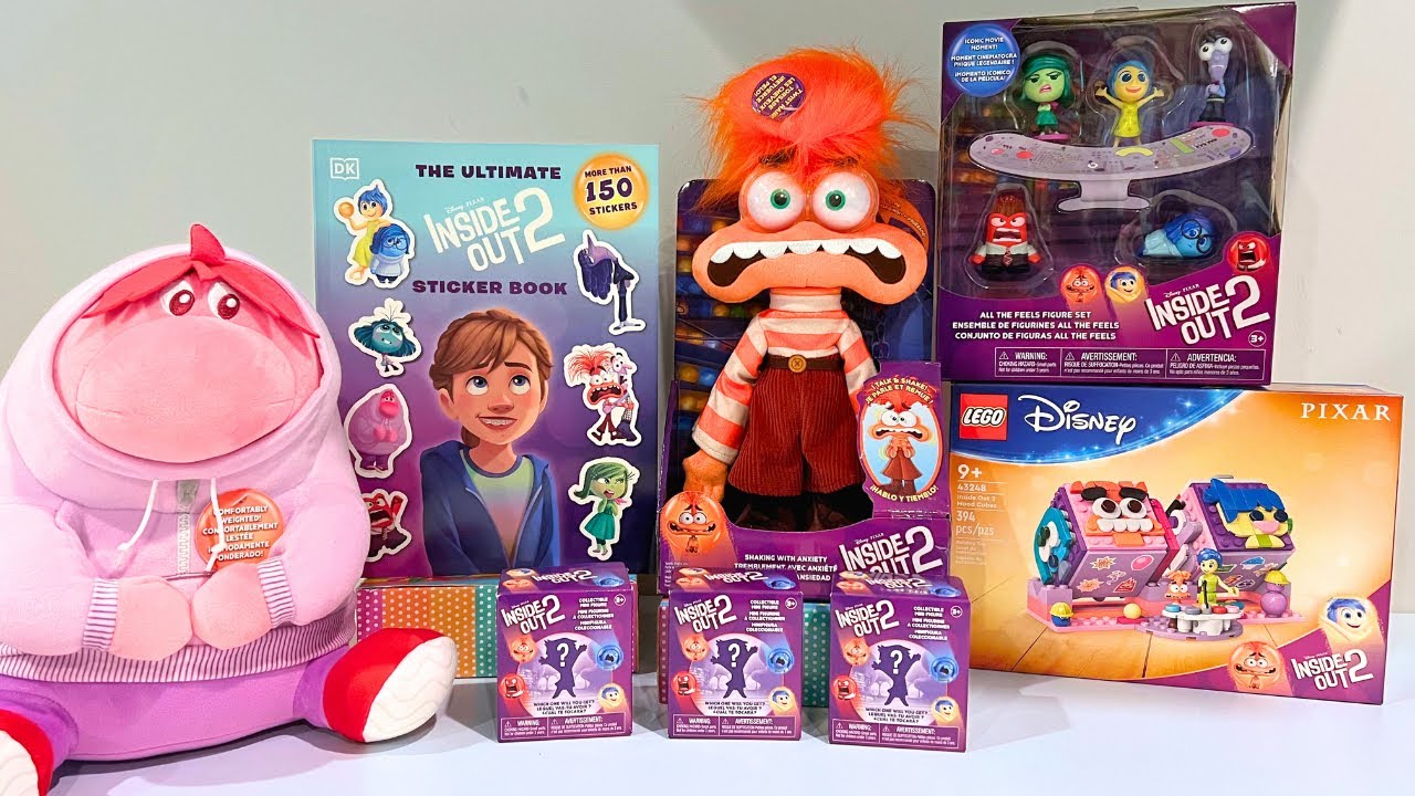 Disney INSIDE OUT 2 Toys Unboxing: Shaking & Talking Anxiety Plush ...