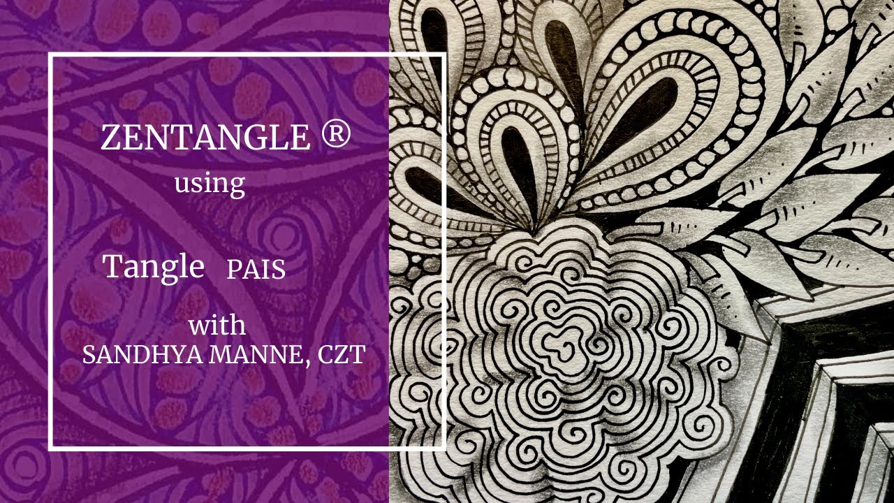Zentangle® Mini Project with Tangle PAIS beginners tutorial - YouTube