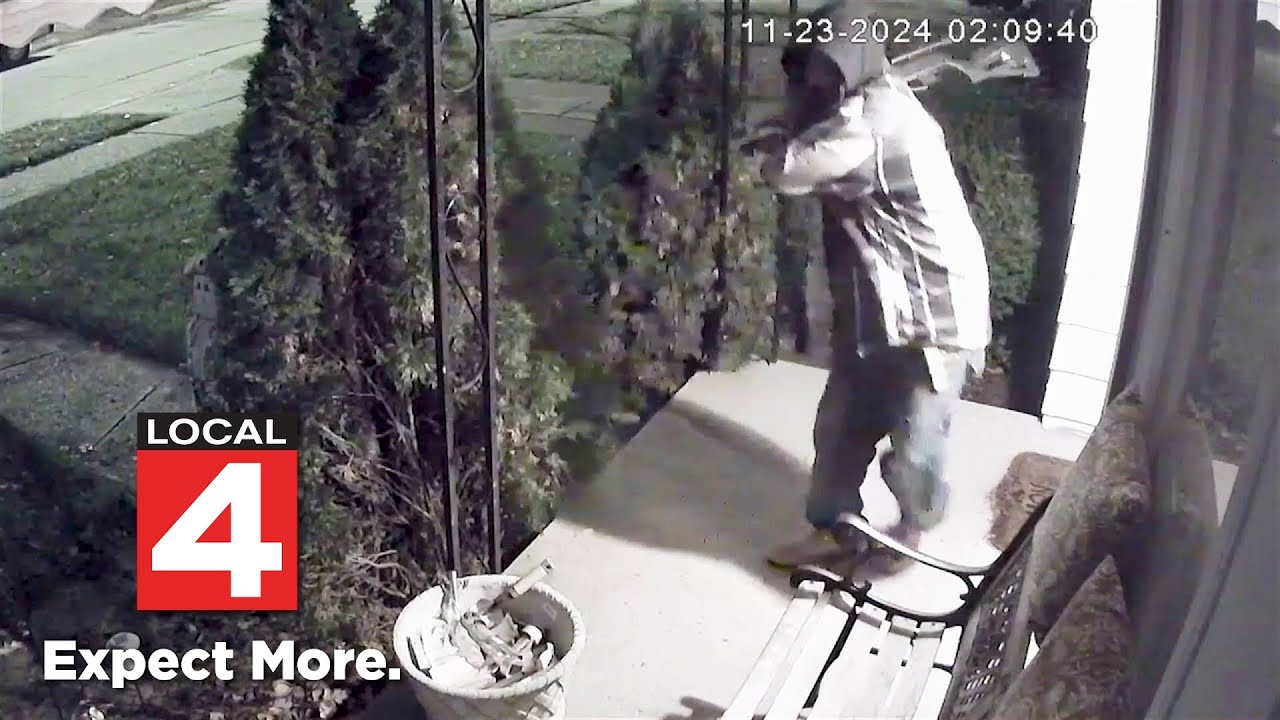Man smashes Detroit home window with gun, leaves - YouTube