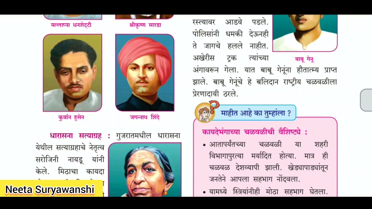 8th std History Savinay Kaydebhang Chalval सविनय कायदेभंग चळवळ - YouTube