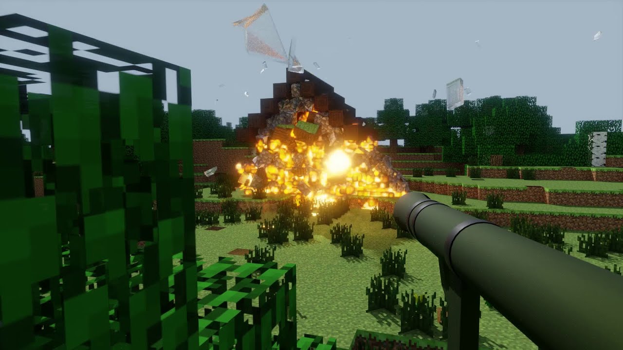 Realistic rocket launcher in Minecraft - YouTube