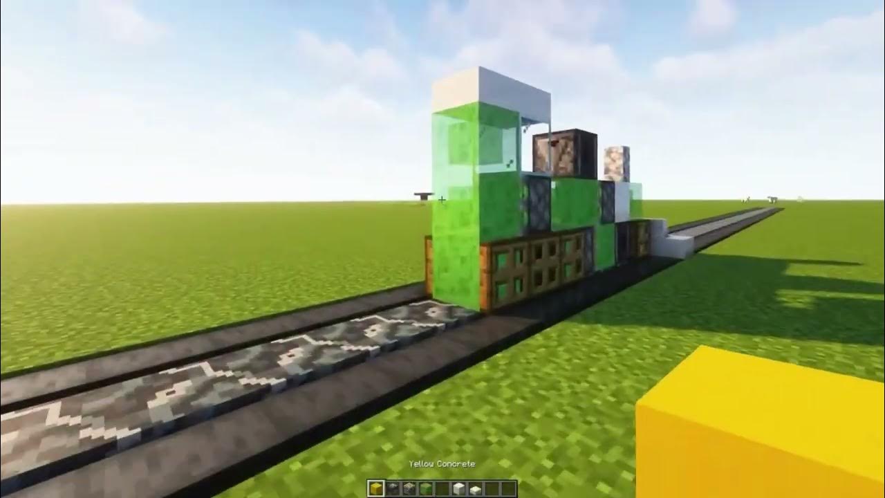 How to Build a Working Train in Minecraft (No Mods) - YouTube