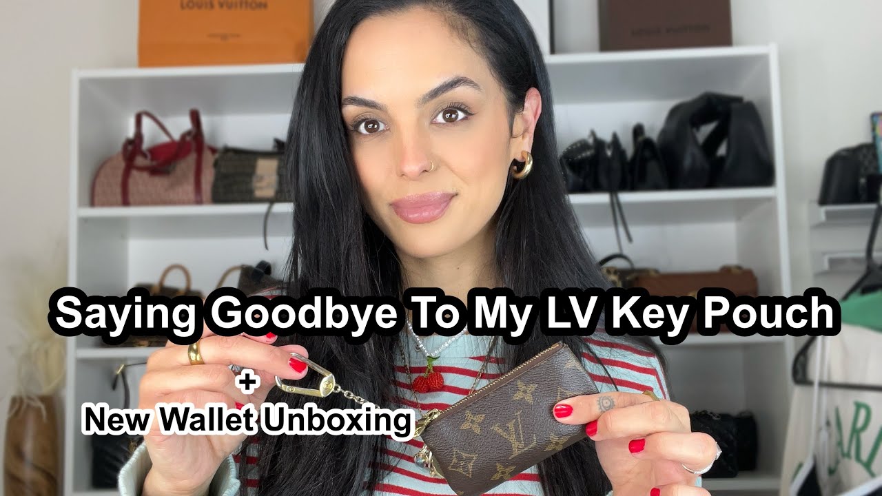 Saying goodbye to my Louis Vuitton Key Pouch+New Wallet unboxing! | elle be | - YouTube