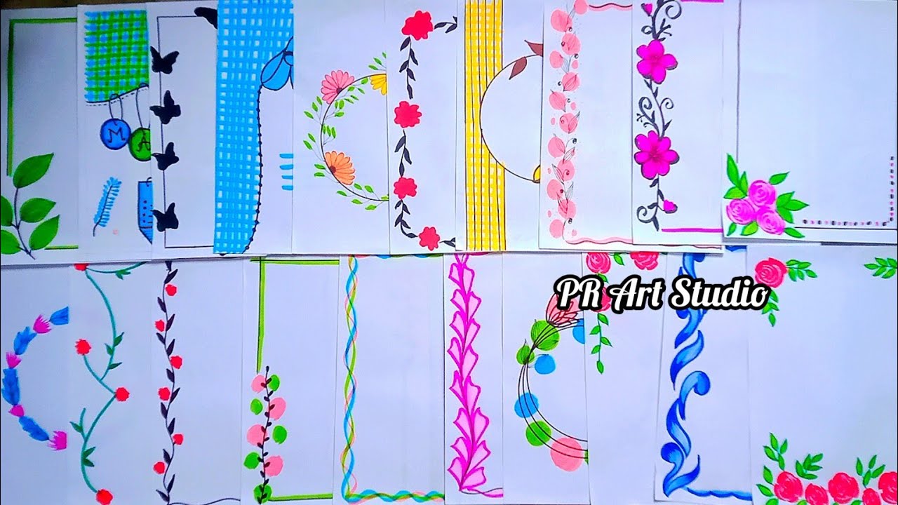 20 😮 simple Page border design/Front page design ️ beautiful design ...