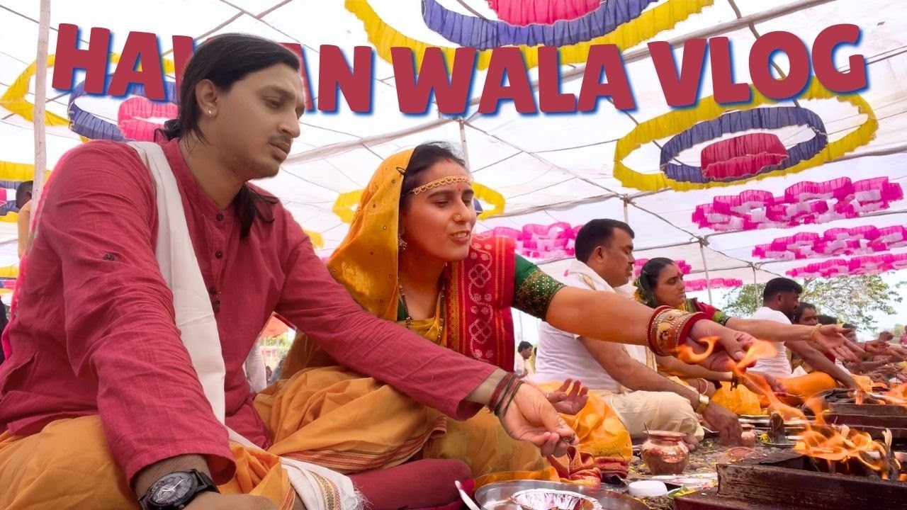 Traditional Indian Rituals of Gayatri Havan in 43°C Heat - YouTube