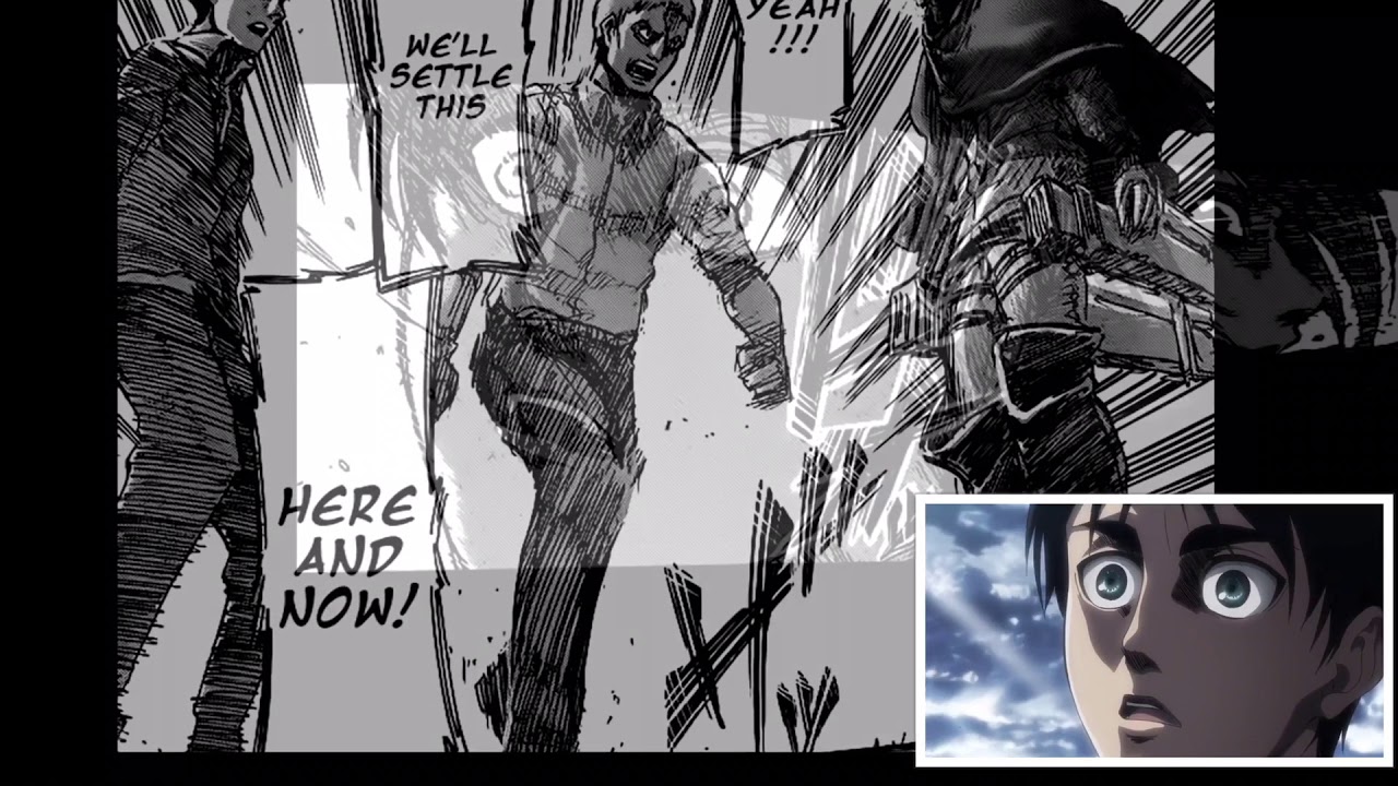 Reiner and Bertholdt’s transformation scene (anime&manga) - YouTube