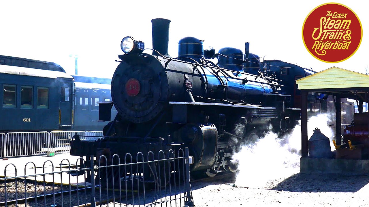 Valley Railroad 40: Running Lite to Pick Up a Passenger Coach (With New Haven 3025) (4K) - YouTube