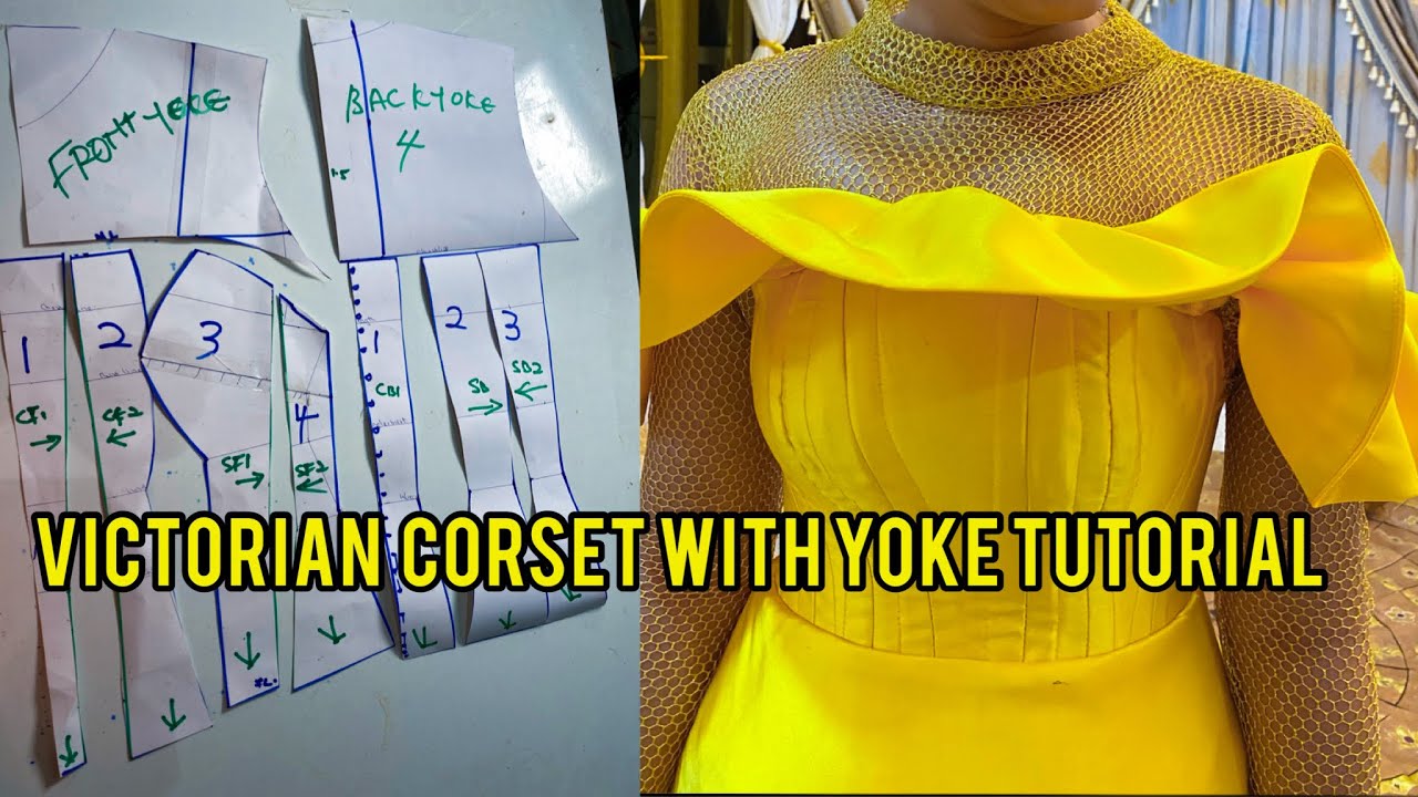 How To Draft a Victorian Corset Pattern With Yoke (very detailed ...