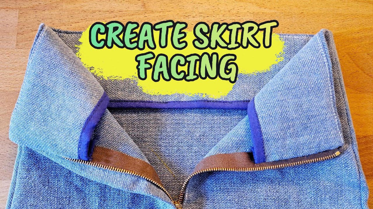 How to Sew Waist Skirt Facing Without a Pattern: Step-by-Step Sewing ...