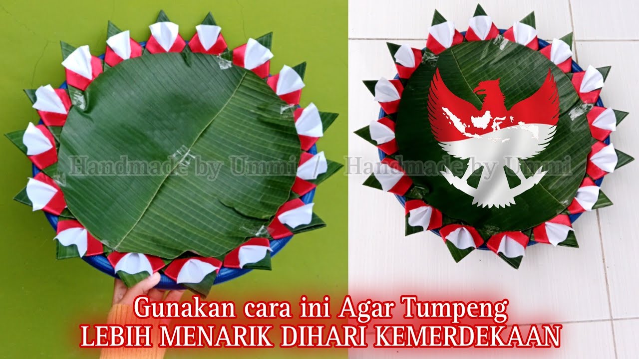 Cara Menghias Alas tumpeng 17 Agustusan / Tumpeng Hias tema kemerdekaan ...