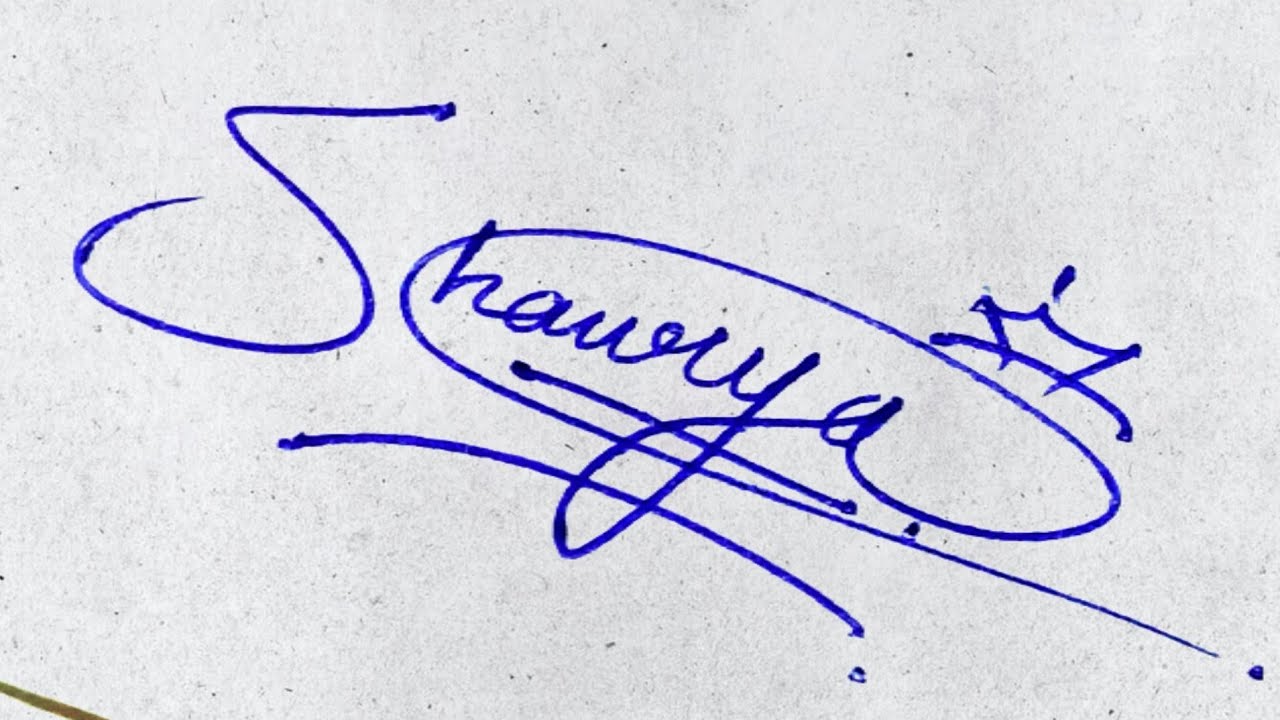 How to sign your name | Signature for letter S | Shaurya | signature ...