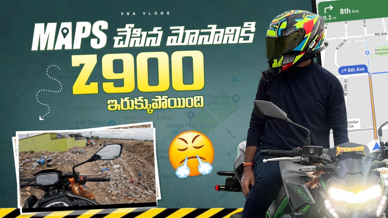 Z900 OFF-ROAD IN NO ROAD 😂HYDERABAD MAPS MOSAM CHESINDI😡 #bike #offroad ...
