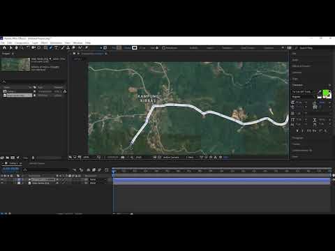 tutorial adobe after effects drawing road map using pen tool - YouTube