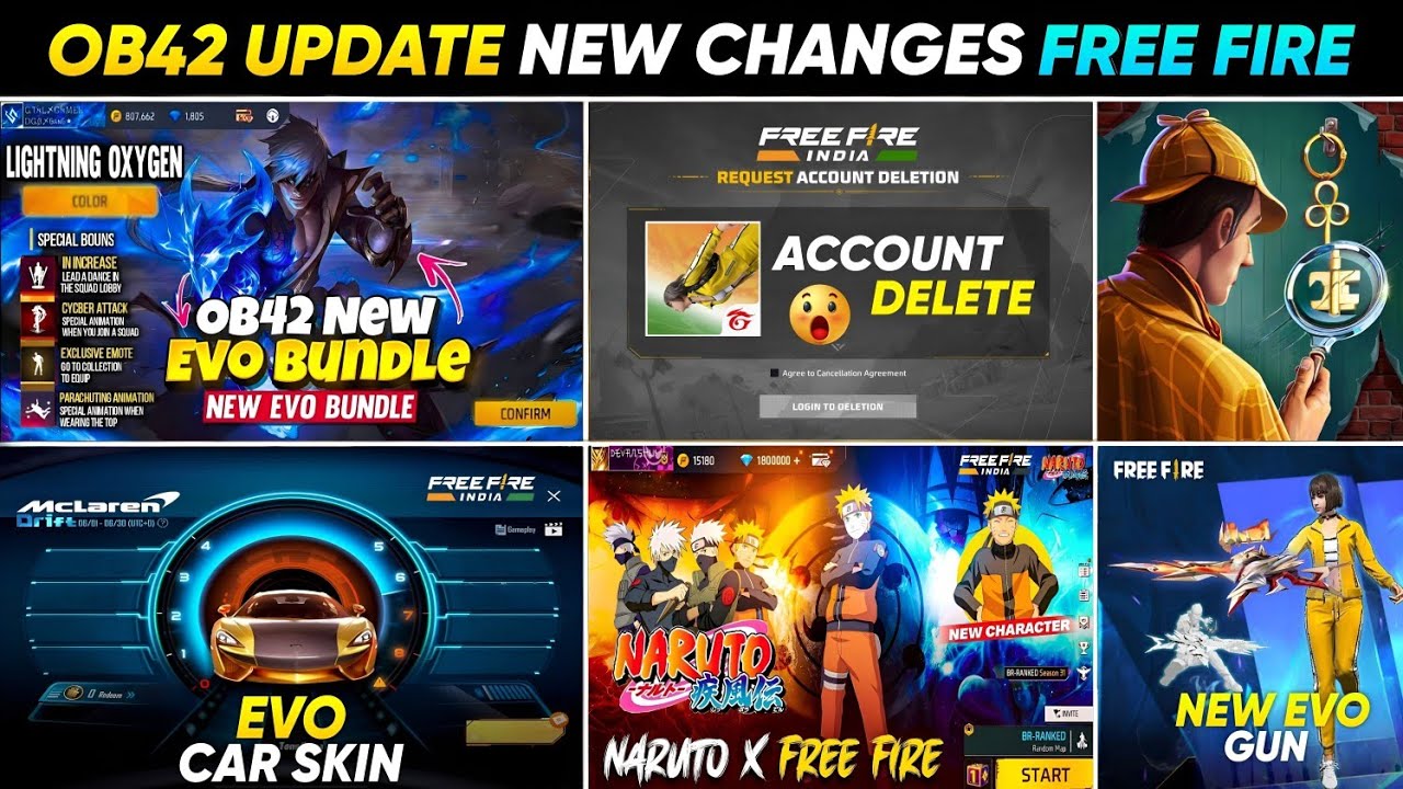 OB42 UPDATE FREE FIRE ll OB42 UPDATE NEW EVO BUNDLE ll FREE FIRE NEW ...