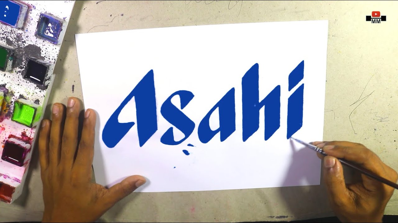 How to draw the Asahi logo - YouTube