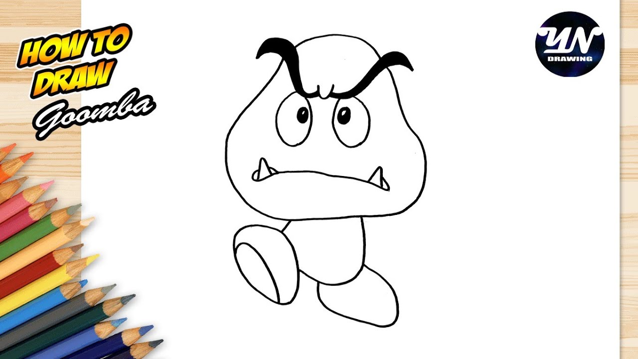 How to Draw Goomba from Super Mario - YouTube
