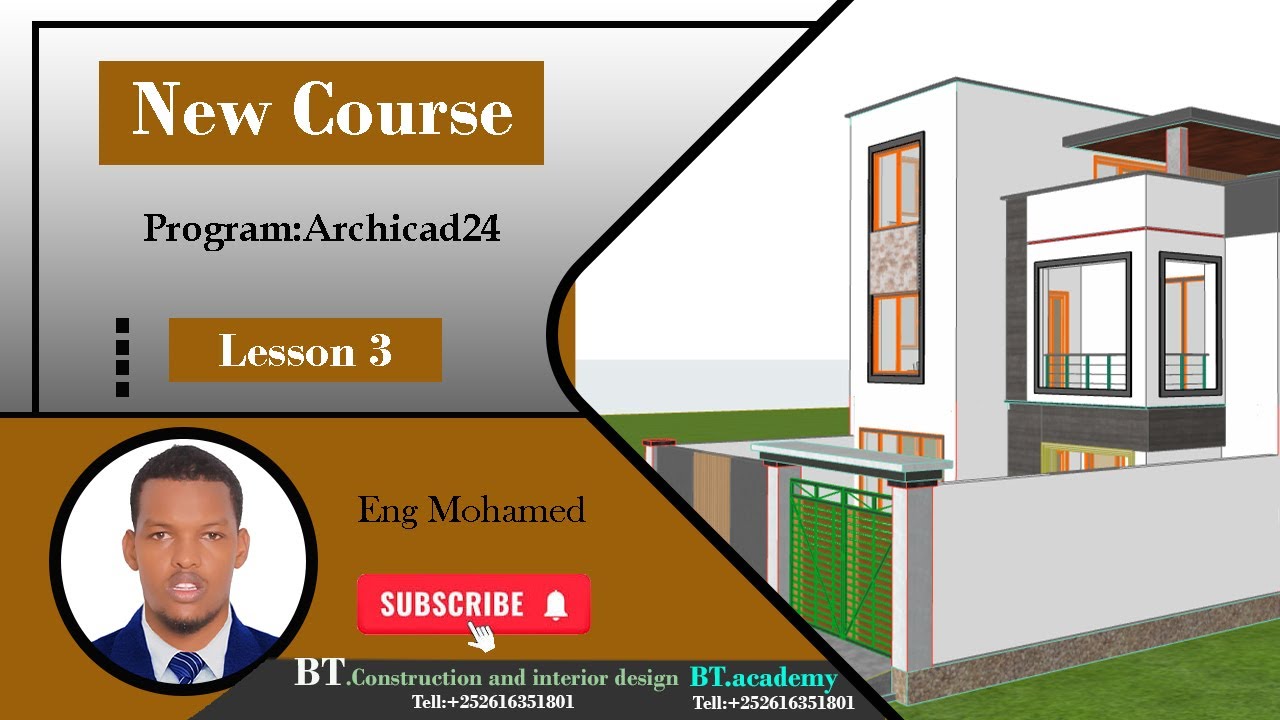 lesson 3::Archicad 24 Full Project Course Afsomali - YouTube