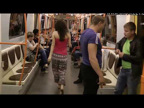 Young Bright Girl Barefoot at Metro (read desc please!)