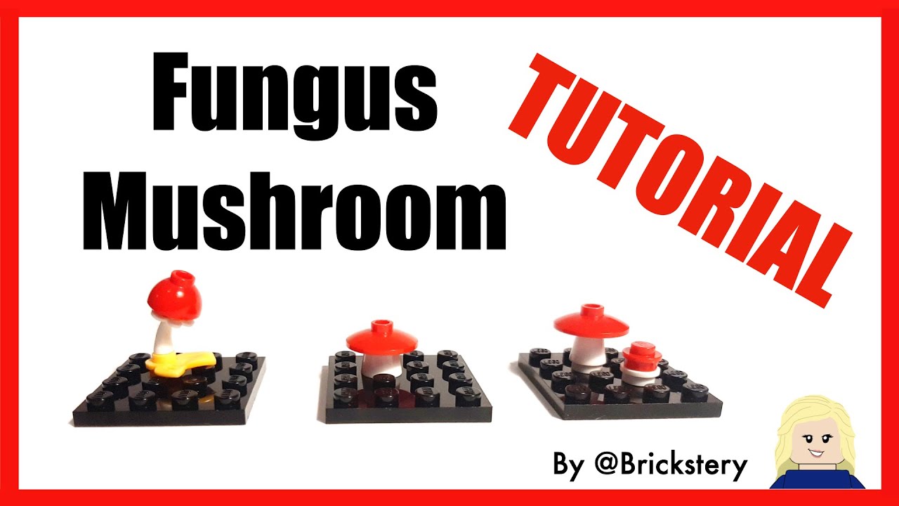 LEGO Mushroom (Fungus) TUTORIAL by Brickstery - YouTube