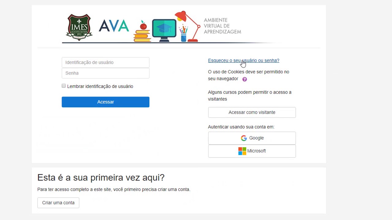 Recuperar senha AVA - YouTube