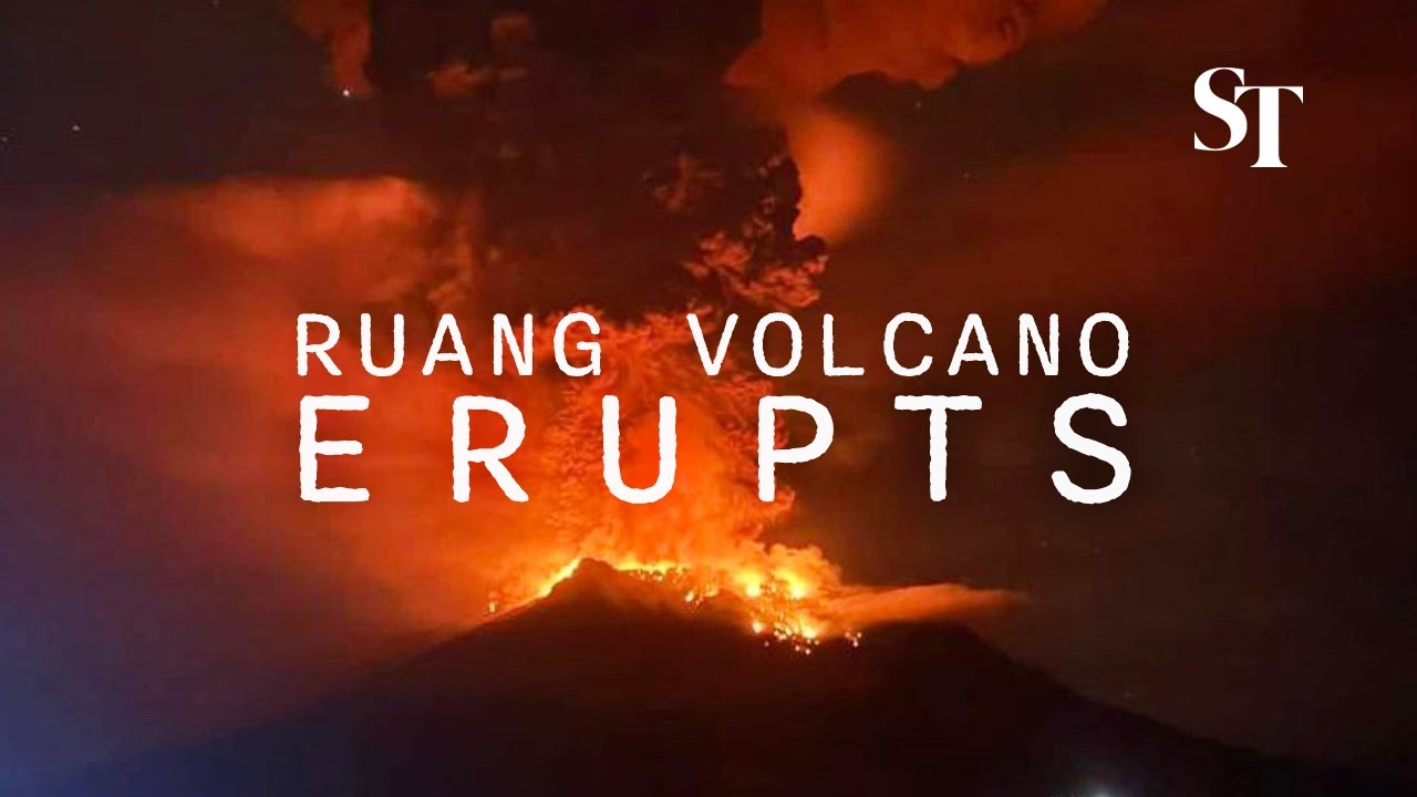 Hundreds evacuated after Ruang volcano in Indonesia erupts - YouTube