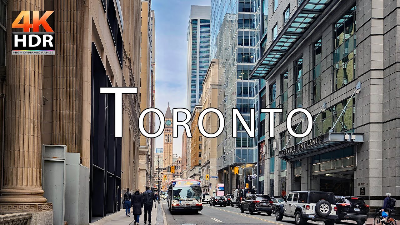 Toronto, Canada 4K Walking Tour - Downtown Toronto Bay Street ...