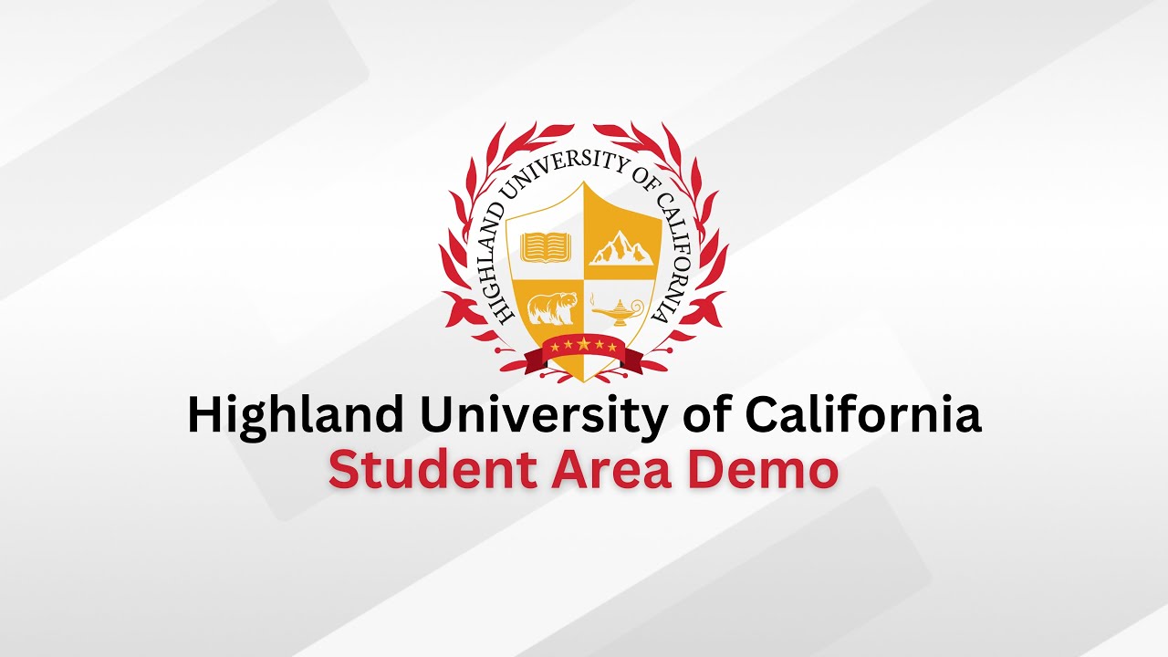 Student Area Demo | HUC | Highland University of California - YouTube