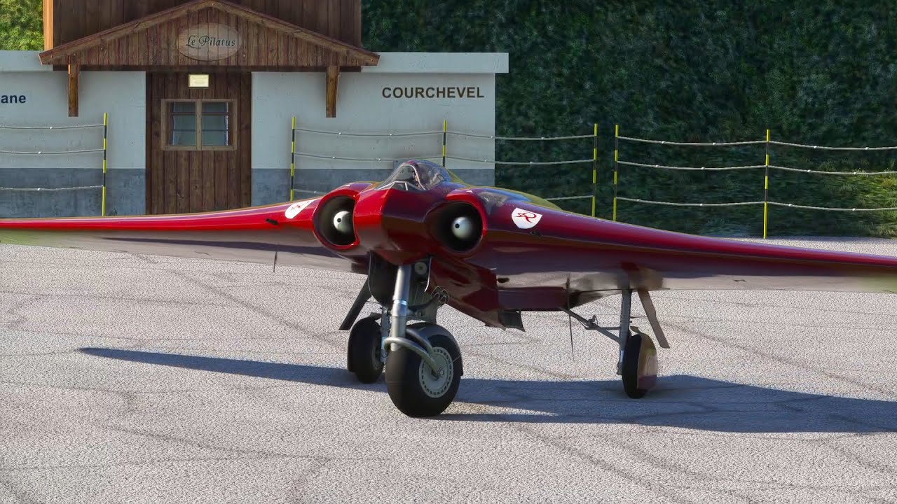 This Pilot is So Great! Flying Horten Ho 229 Red Devil from Courchevel ...