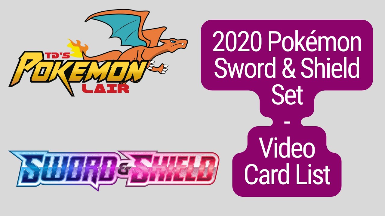 2020 Pokémon Sword & Shield Base Set Video Card List - YouTube