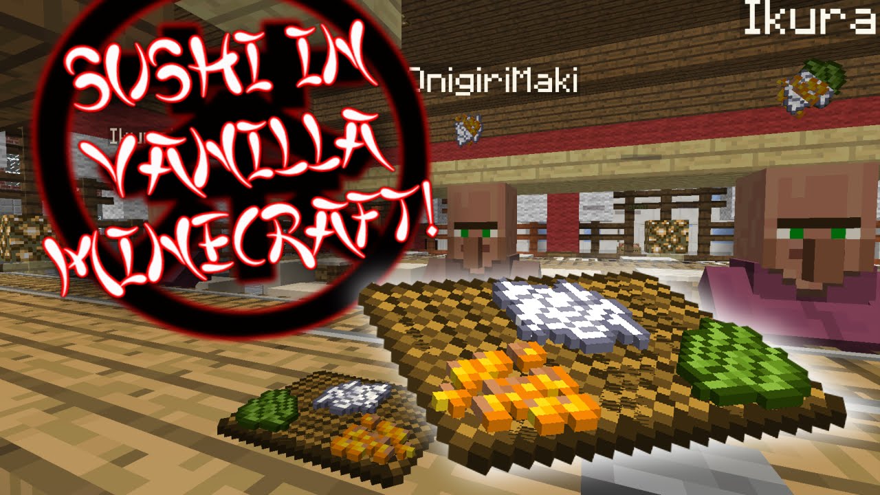 SUSHI IN VANILLA MINECRAFT! Prepare Sushi For Villagers | Sushi-Go ...