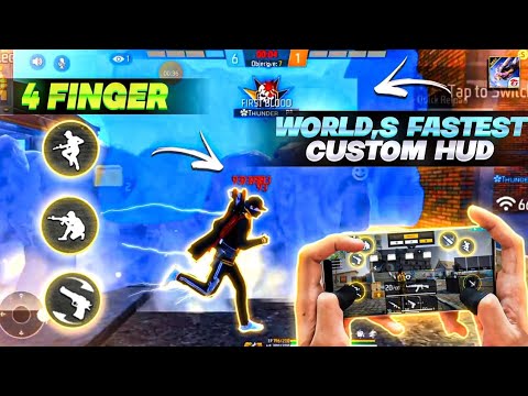 New 4 Finger Custom Hud Free Fire 🔥(Easy,Best)+Only Rad 🥵 4 Finger ...