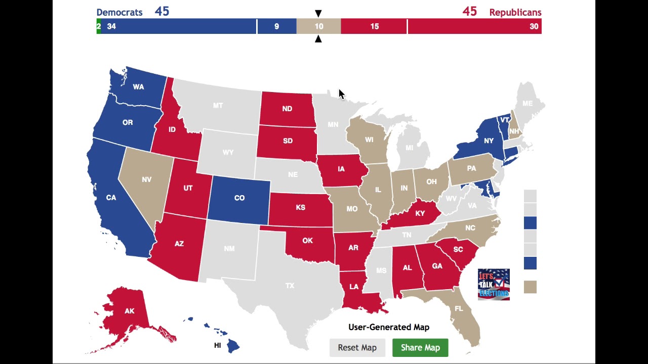 The 2016 Senate Map If Hillary Clinton Was Elected President - YouTube