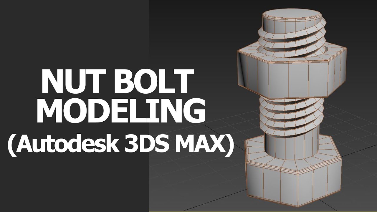 Nut Bolt Modeling in 3DS Max - YouTube