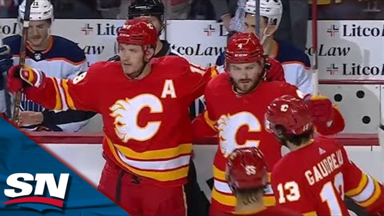 Re-Live Every Goal From Game 1 Of The Battle Of Alberta - YouTube