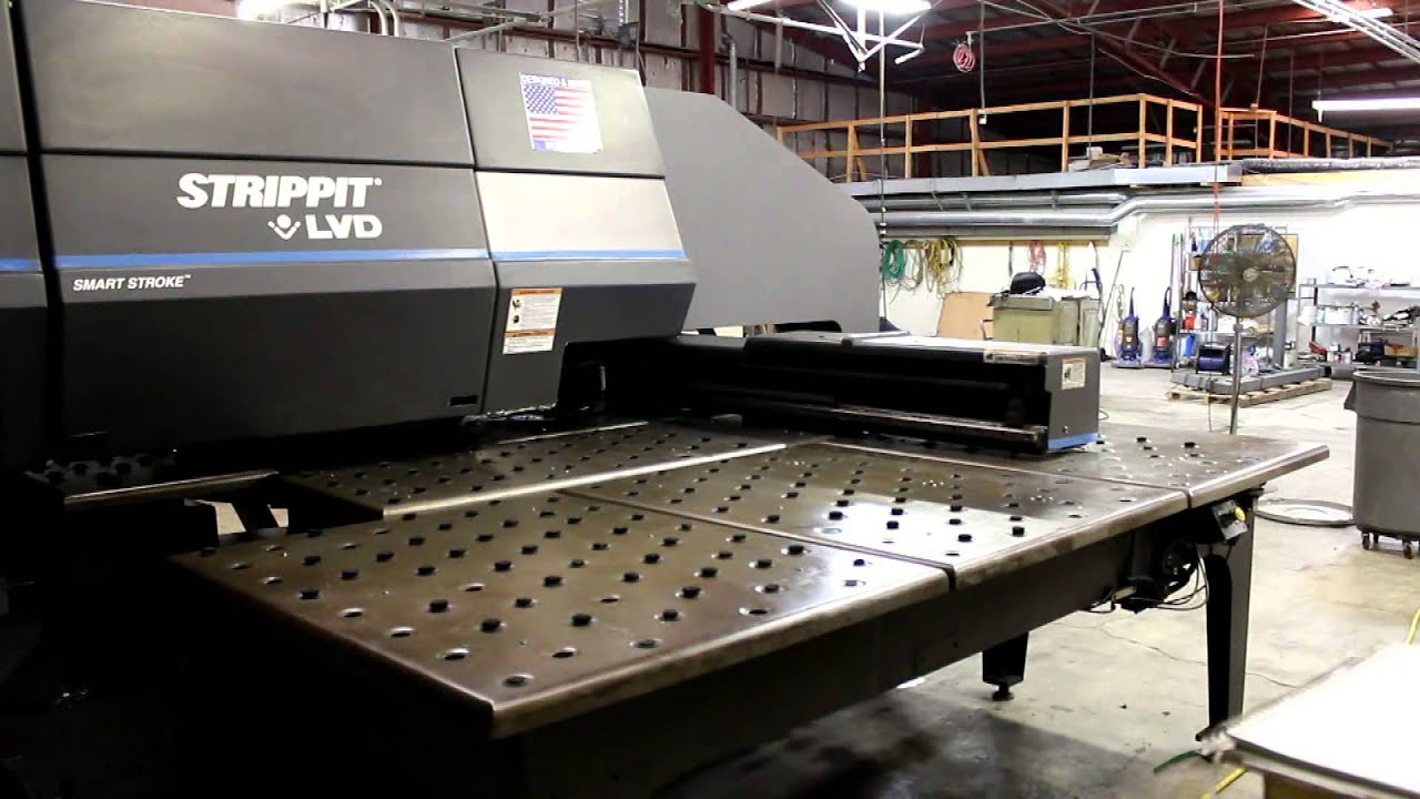 STRIPPIT LVD 1250 H-20 TURRET - YouTube