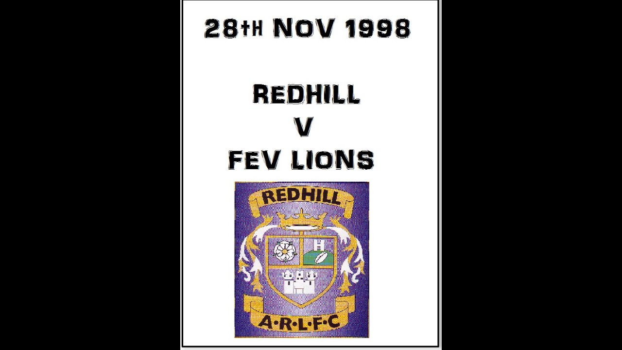 28th Nov 1998..Redhill v Fev Lions - YouTube
