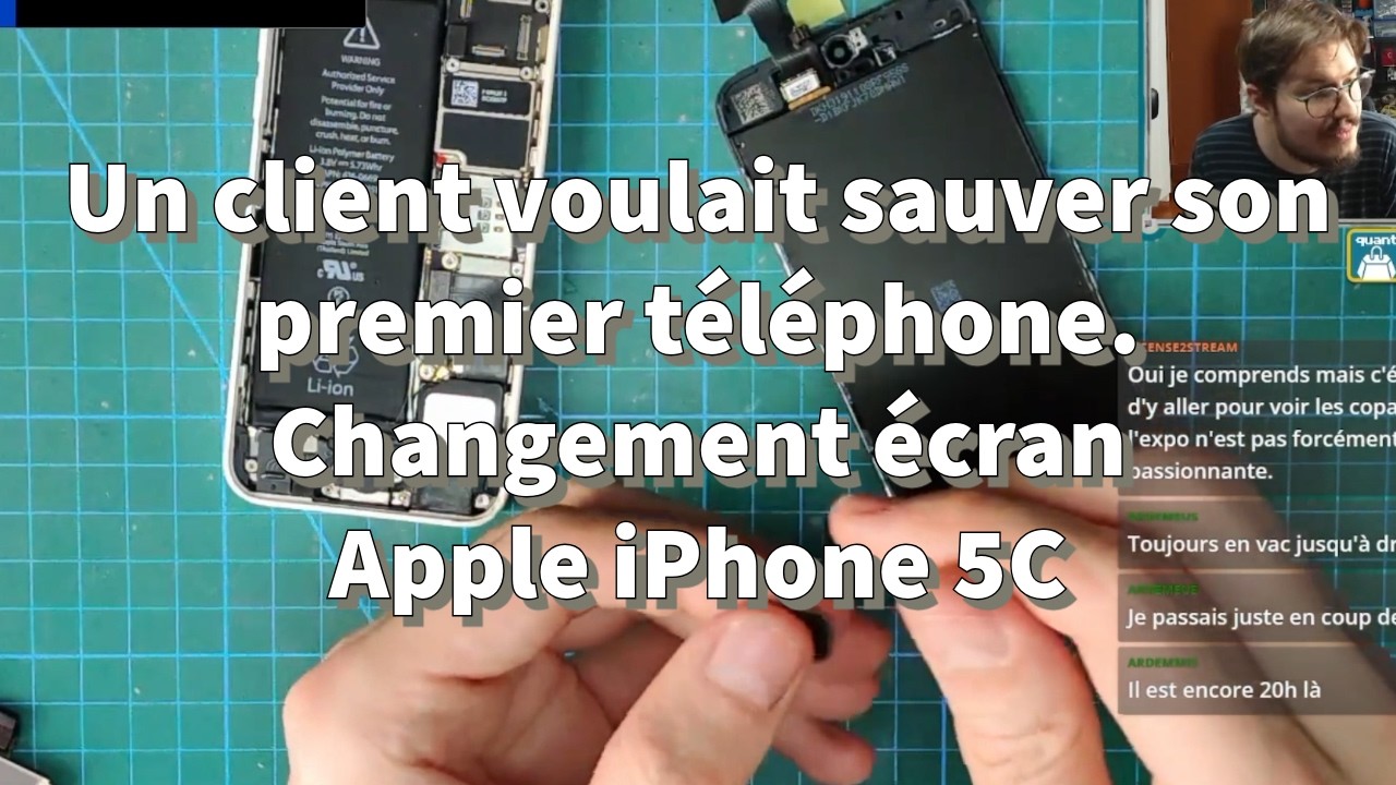 Un client voulait sauver son premier téléphone. Changement écran Apple ...