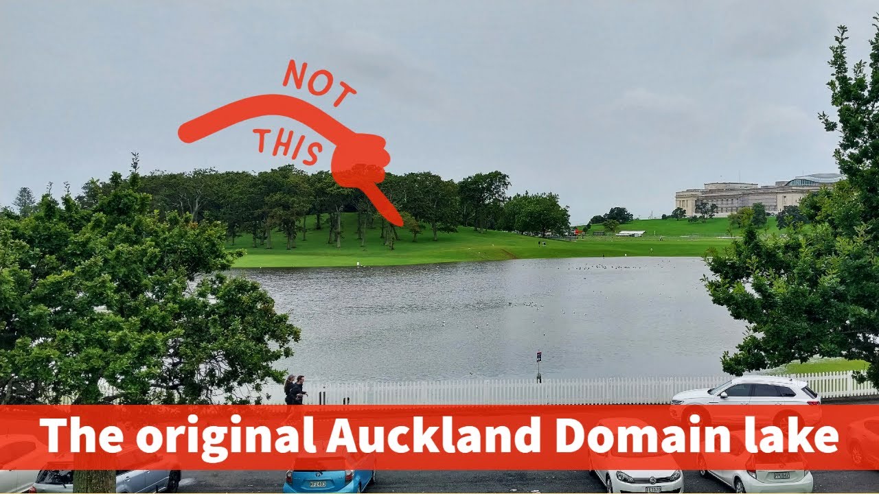 The "new" lake in Pukekawa Auckland Domain during 2023 floods - YouTube