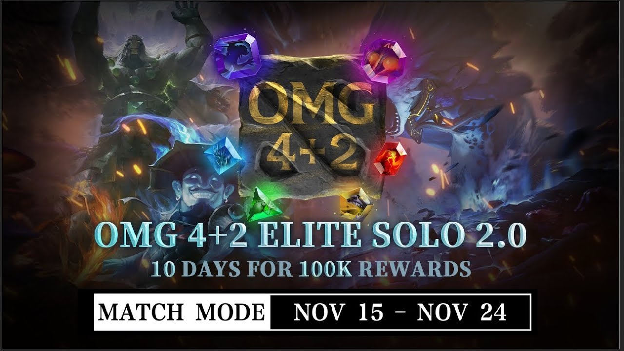 DOTA2 | OMG 4+2 | ELITE SOLO TOURNAMENT 2.0 | 10 DAYS FOR 100K REWARDS - YouTube