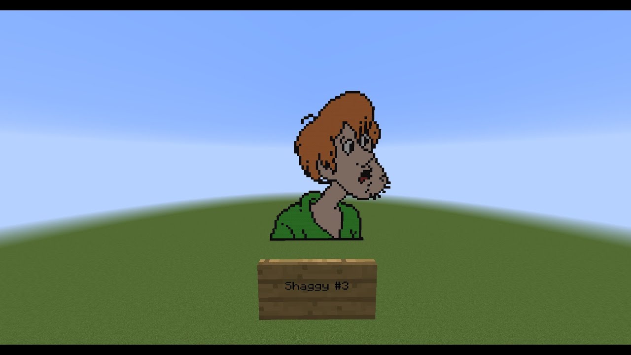 Minecraft Pixel Art | Shaggy - YouTube