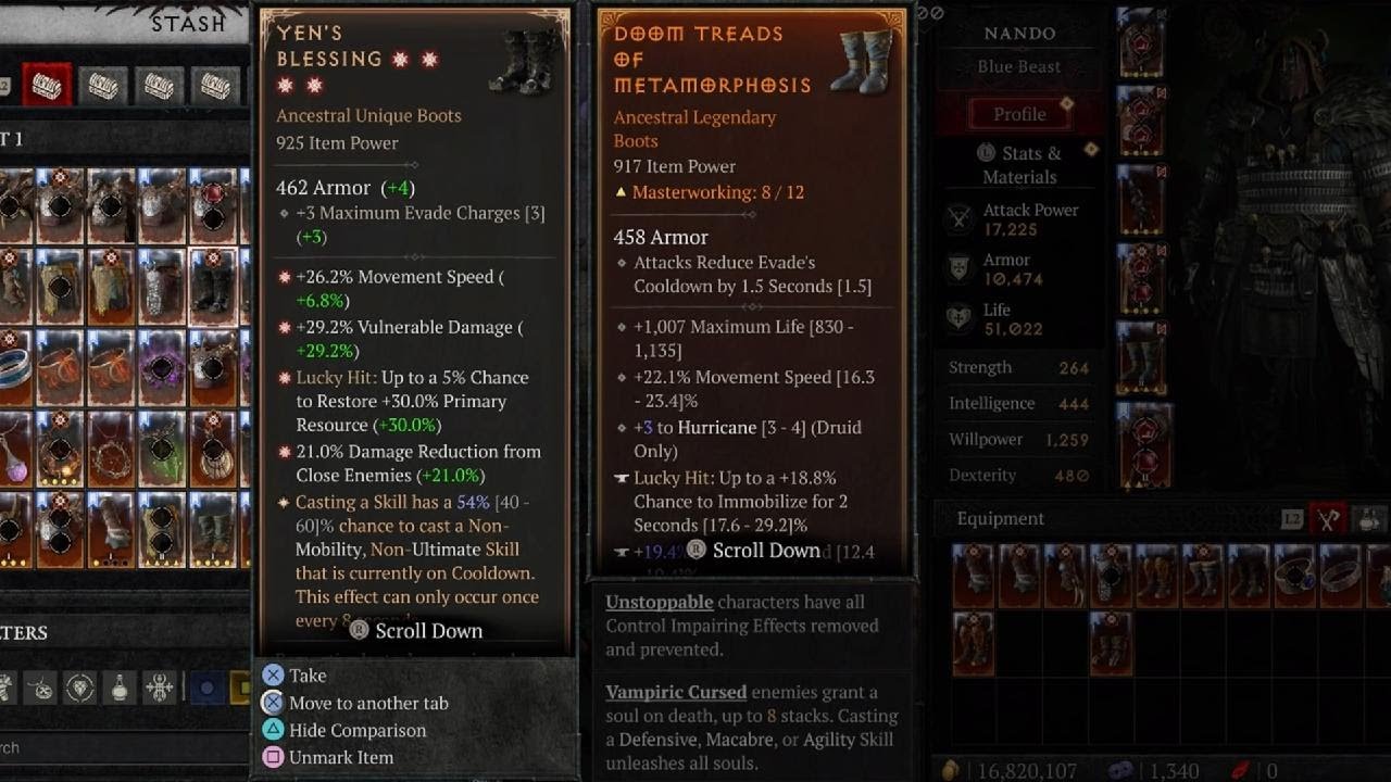 Diablo IV yens blessing 3 max stats - YouTube