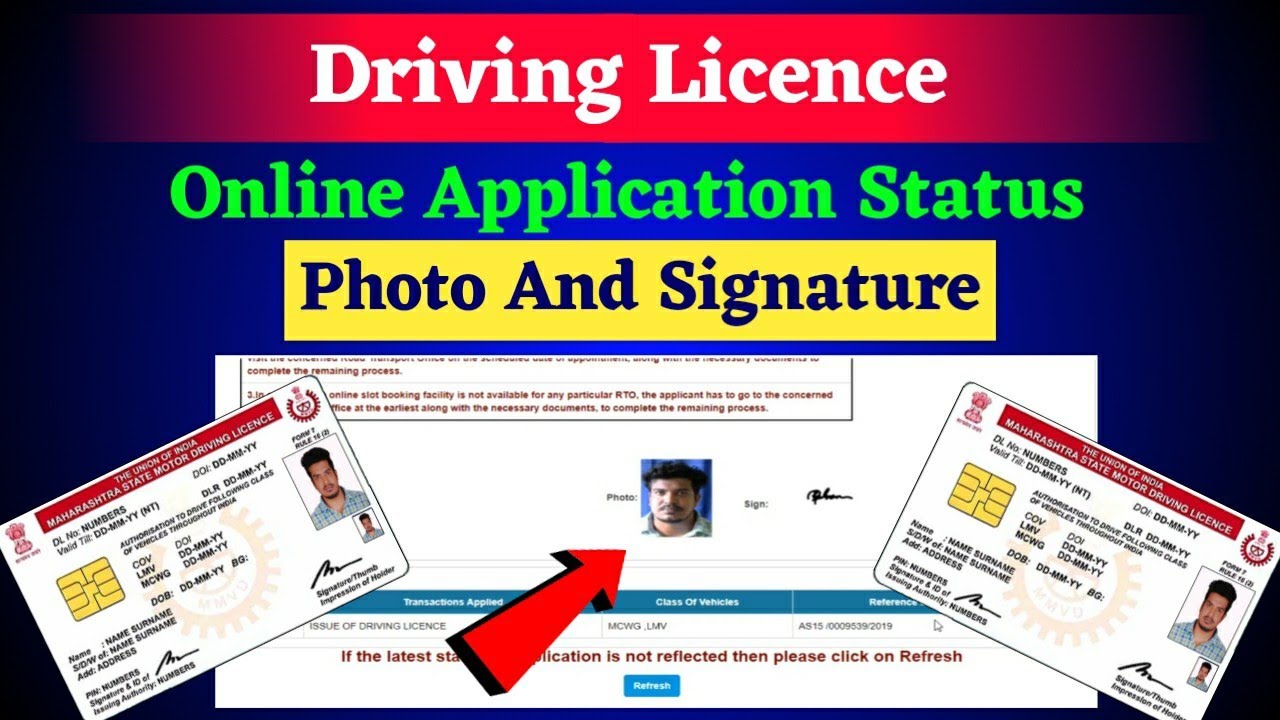 Driving Licence Online Application Status 2021! Check Photo And ...