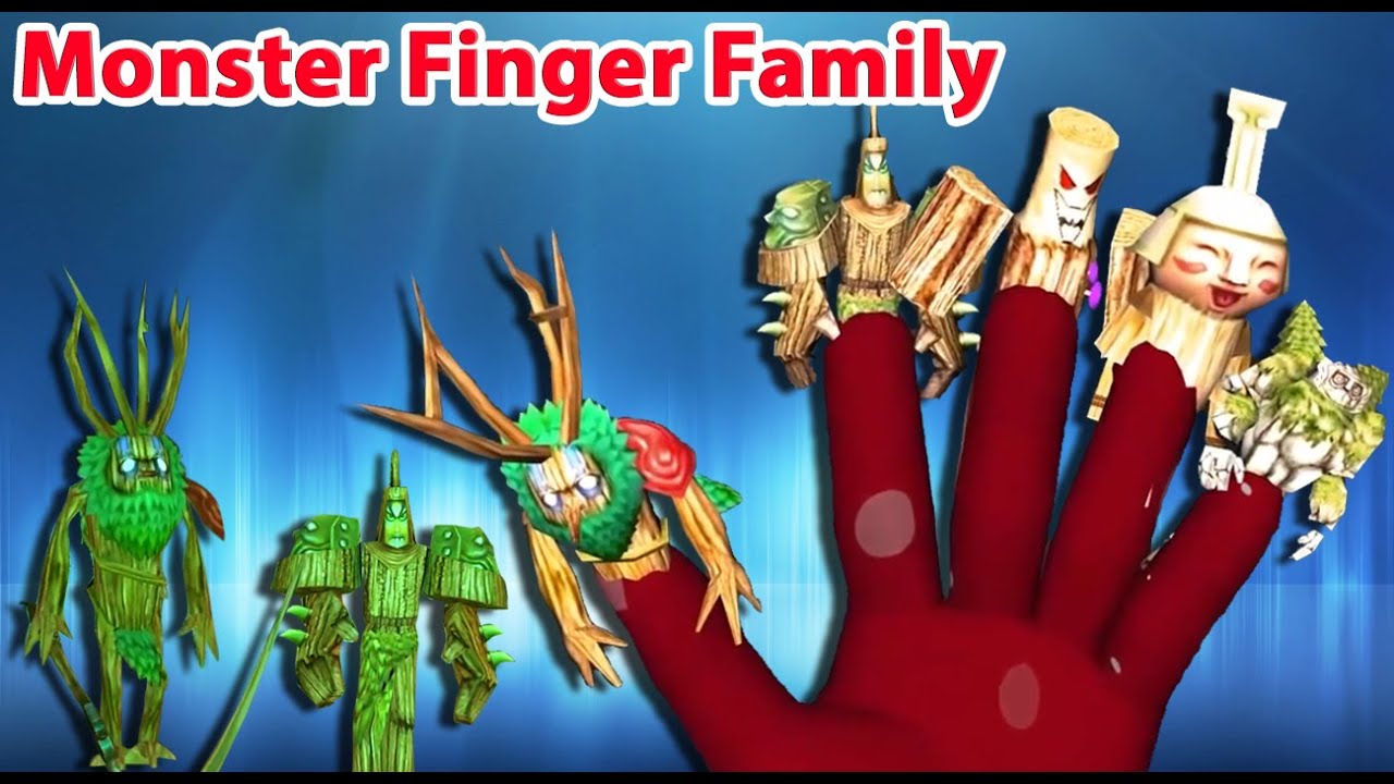 Monster Cartoons Finger Family | Cartoon Animation Nursery Rhymes For ...