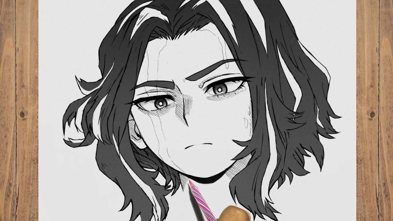 How to draw LADY NAGANT from BOKU NO HERO ACADEMIA S6 | USING ONLY 1 ...