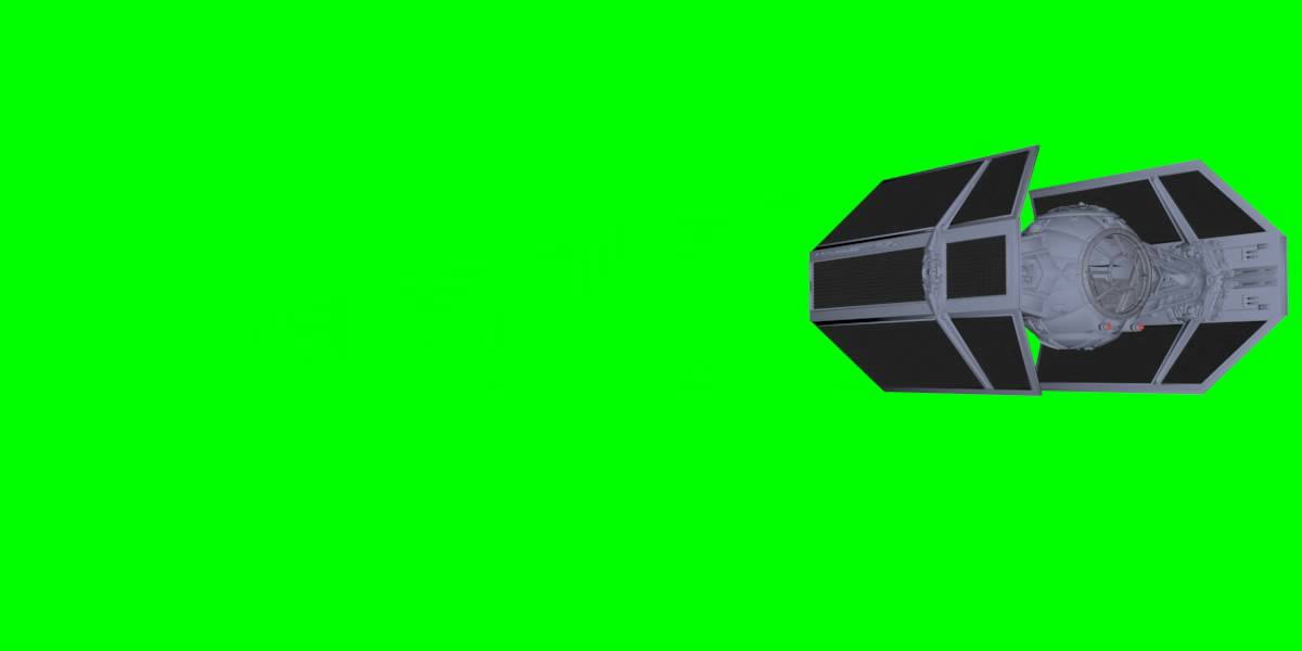 Star Wars Tie fighter green screen flyby two angles - YouTube
