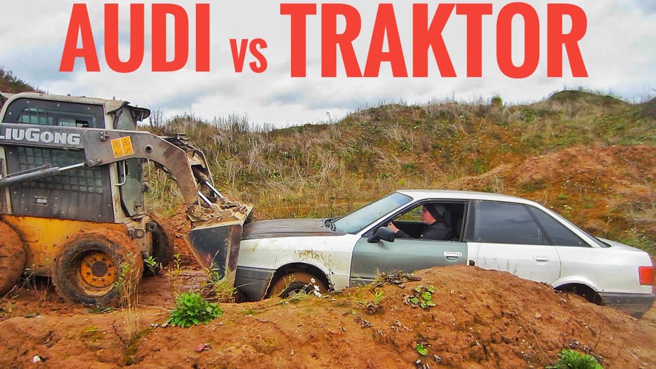 НА ЧТО СПОСОБНА СТАРАЯ Audi 80 Quattro? Old Audi vs off-road tractor ...