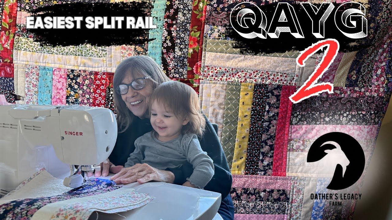 Q.A.Y.G - Mamaw Makes the Quickest and Easiest Split Rail Quilt - YouTube