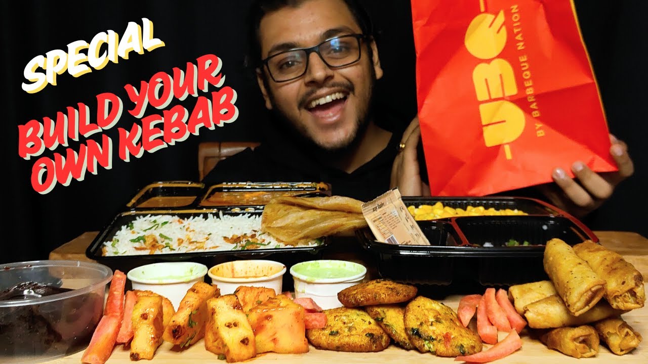 BUILD YOUR DREAM KEBAB PLATTER + PANEER BUTTER MASALA MEAL🍫 | BARBEQUE ...