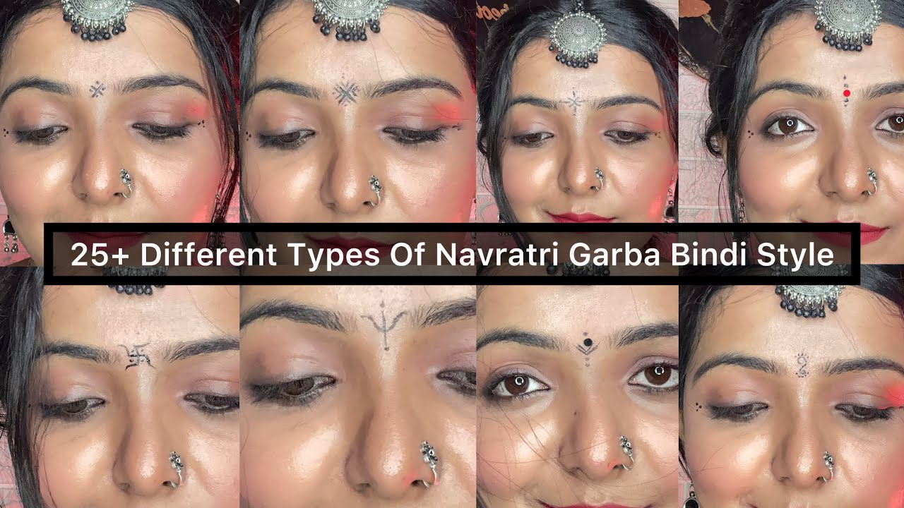 25+ Different Types Of Navratri Garba Bindi Style Tutorial || Aarti ...