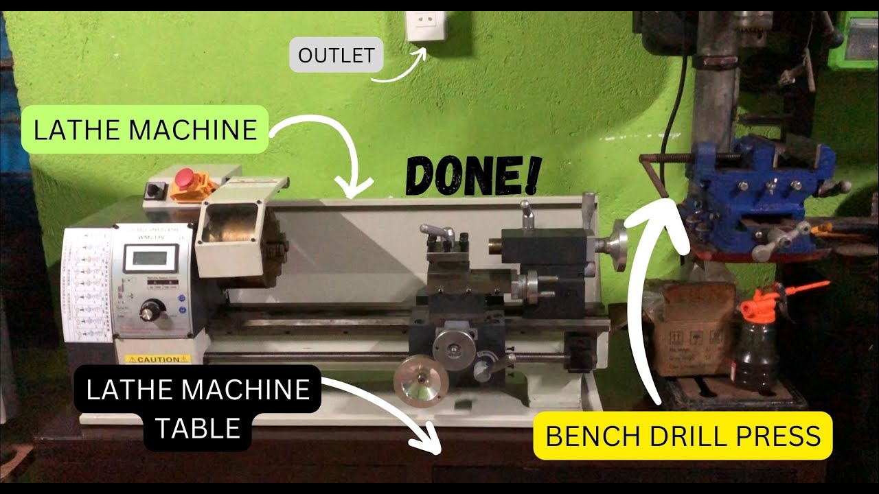 MAKING A LATHE MACHINE TABLE | FINAL - DONE MAKING THE TABLE INCLUDING ...